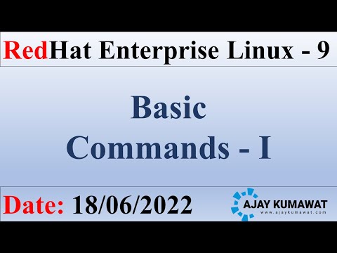 Learn Linux Basic Commands Part I RedHat Enterprise Linux 9 RHCSA RHCE RHEL 9 Ajay Kumawat ...