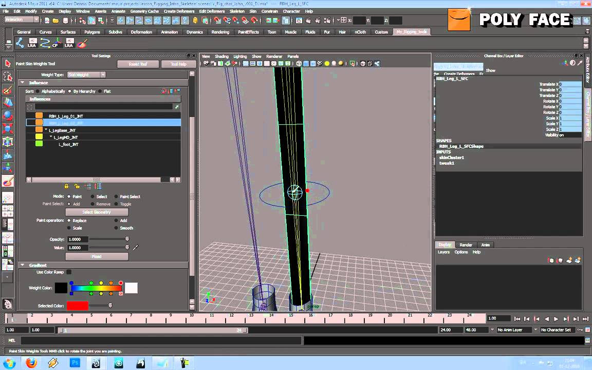 Maya Tutorial - Character Rigging - The Leg - Part 5/6
