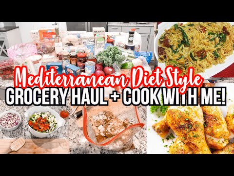 Mediterranean Diet Grocery Haul + COOK WITH ME MEDITERRANEAN DIET Recipes WHAT I EAT IN A DAY