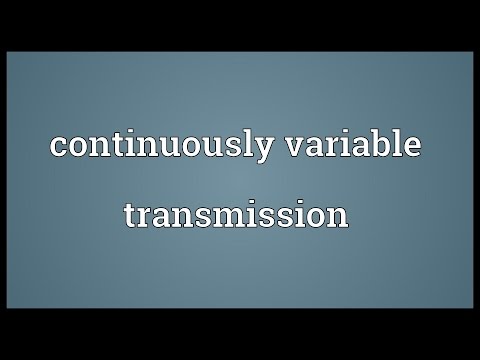 Continuously variable transmission Meaning