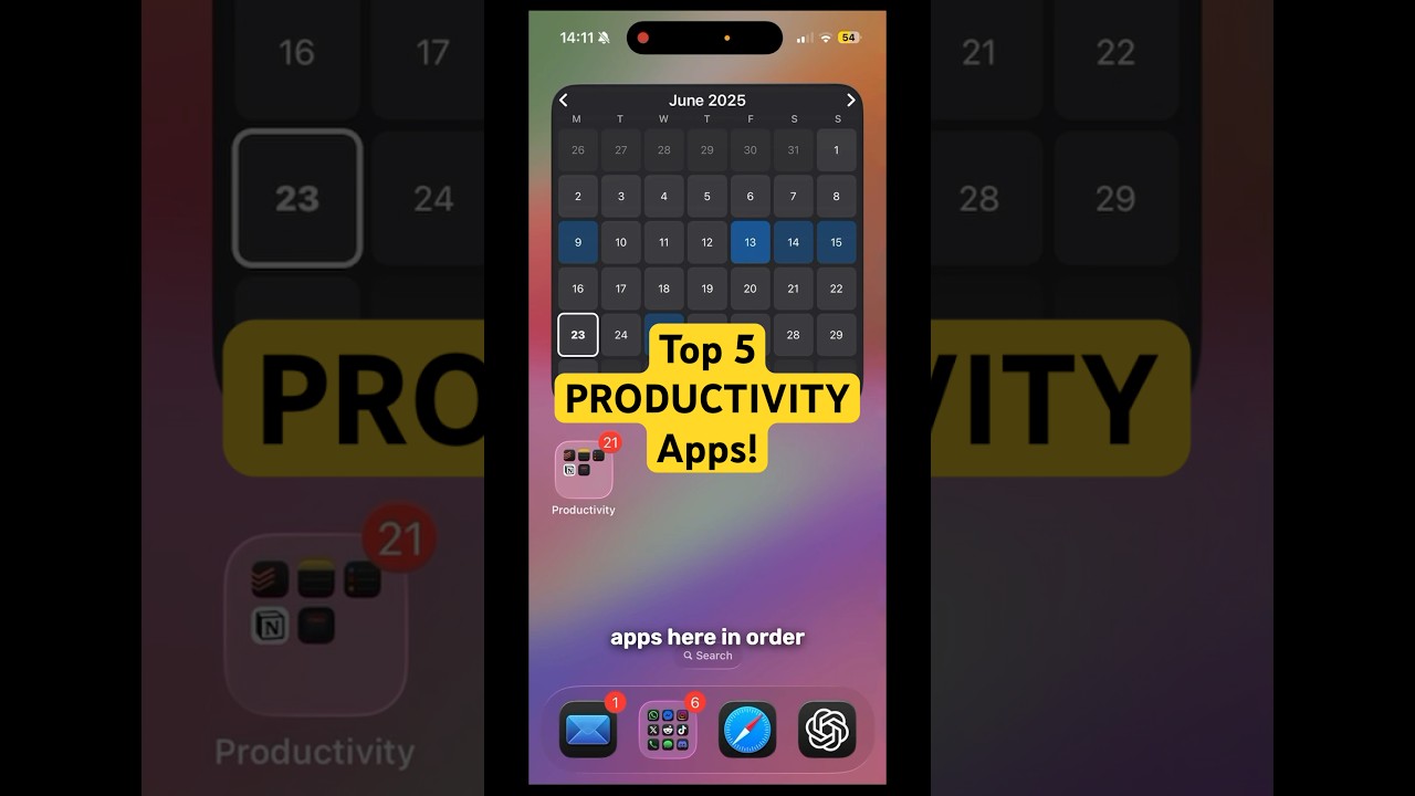 Top 5 Productivity Apps #productivity #bestapps #iphone #tech #apple