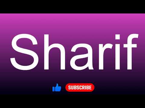 How to correctly pronounce - Sharif