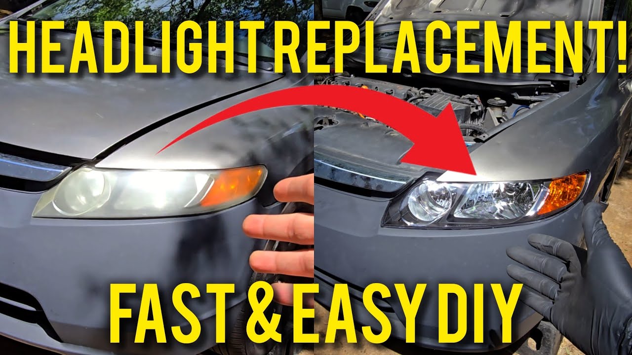 HOW TO REMOVE & REPLACE 2006-2011 HONDA CIVIC HEADLIGHT ASSEMBLY FAST & EASY DIY WITH ONLY 2 TOOLS!