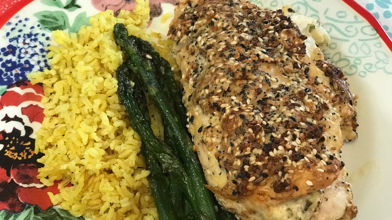 Cream Cheese Stuffed Everything Chicken!