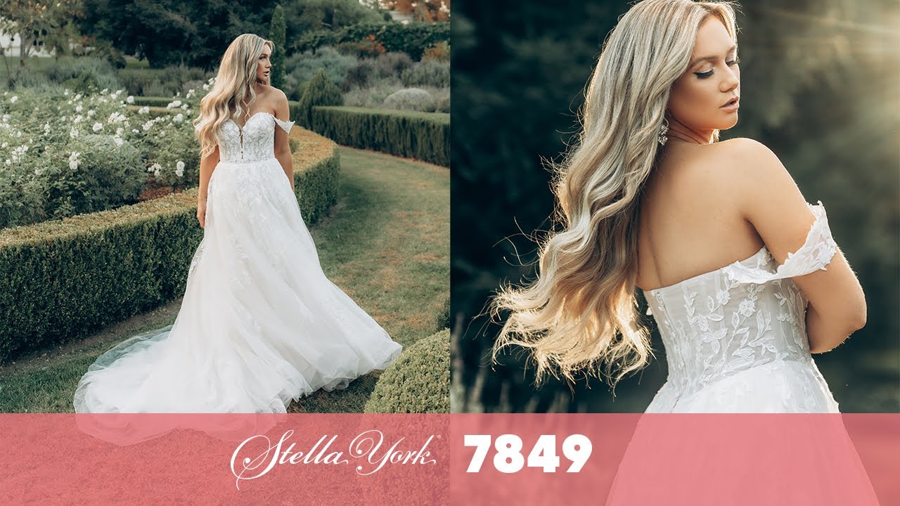 Vintage Lace Wedding Dress with Sweetheart Neckline | Stella York 7849