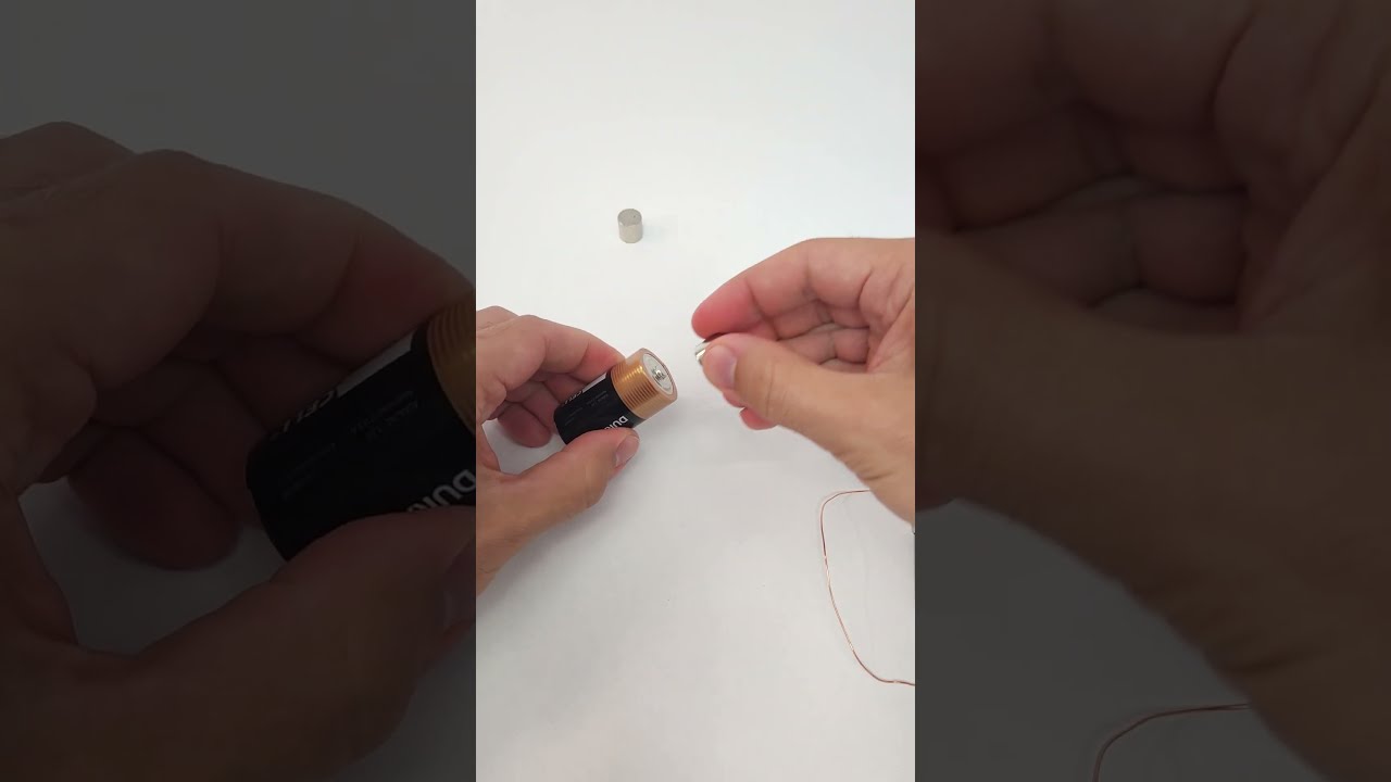 Homopolar motor science experiment #stem #diy #experiment #scienceproject