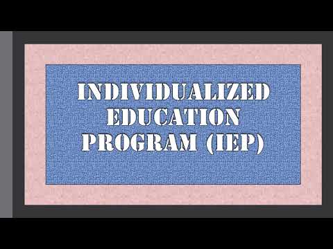 Individualized Education Program IEP #IEP