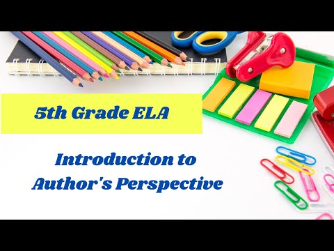 Authors Perspective // 5th grade reading lesson online