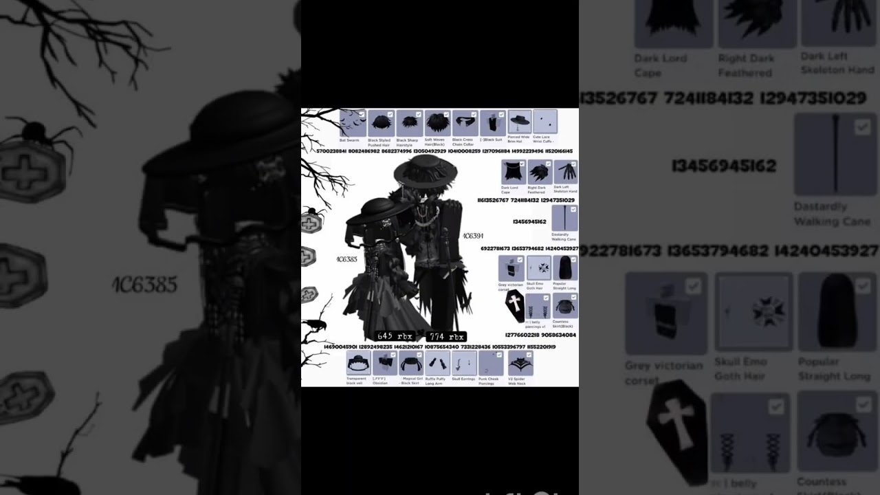 ~brookhaven emo outfit codes ~⛓️☠️ #roblox
