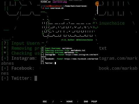 userrecon for social media Osint #cybersecurity #ethicalhacking #digitalforensics #spotify #music