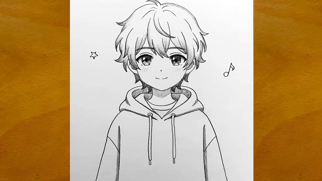 How to Draw a Cute Anime Boy Step by Step || Easy Anime Boy Drawing