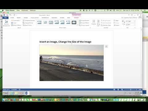 Learn to Insert an Image and Change the Size of the Image