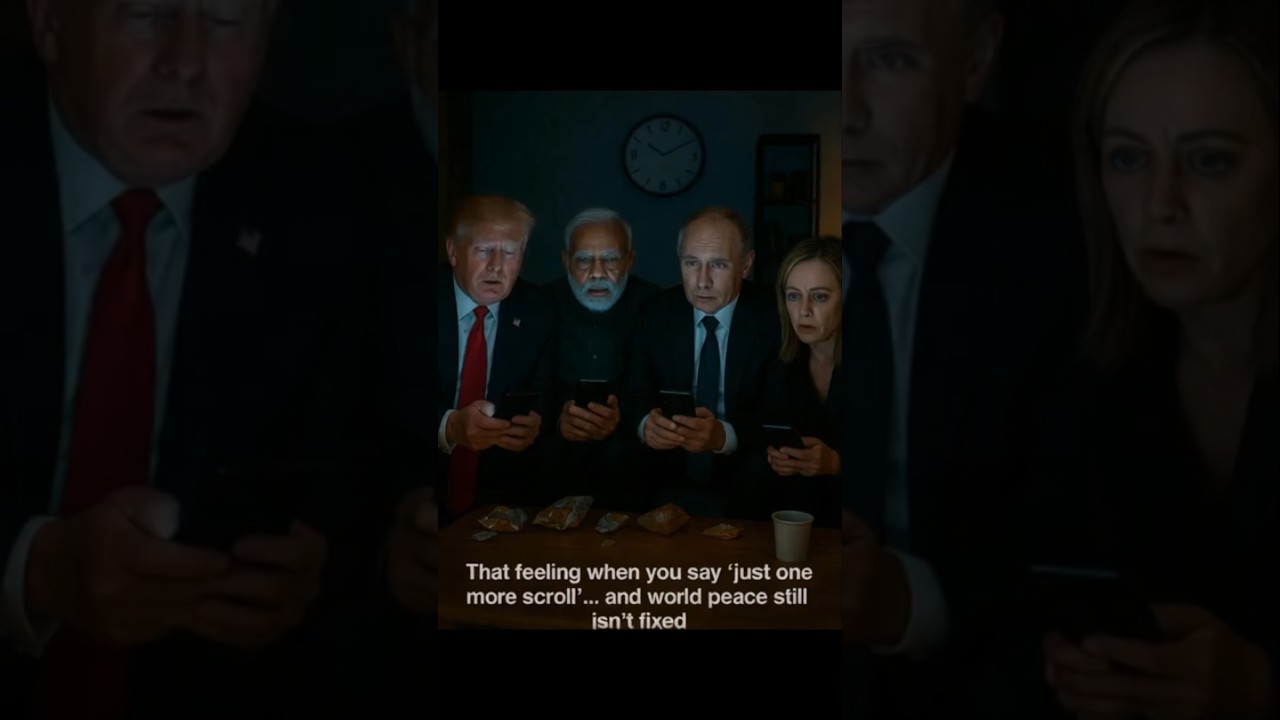 “World Leaders at 2AM: ‘Just One More Scroll’ 😅 | Funniest AI Meme 2025”