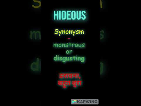 Synonym of Hideous
