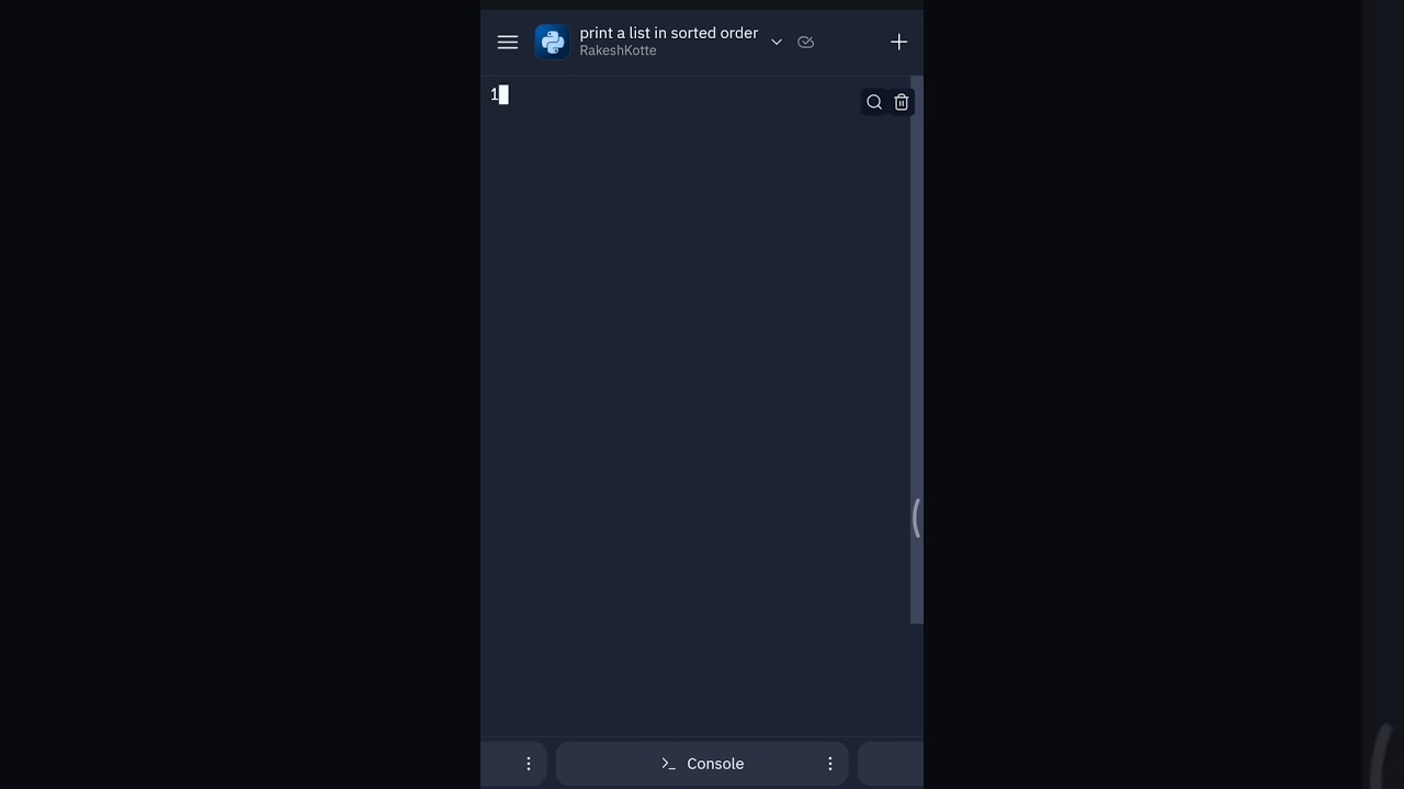 print a list in ascending order using python | #python #programming #tutorial #coding #shorts #code