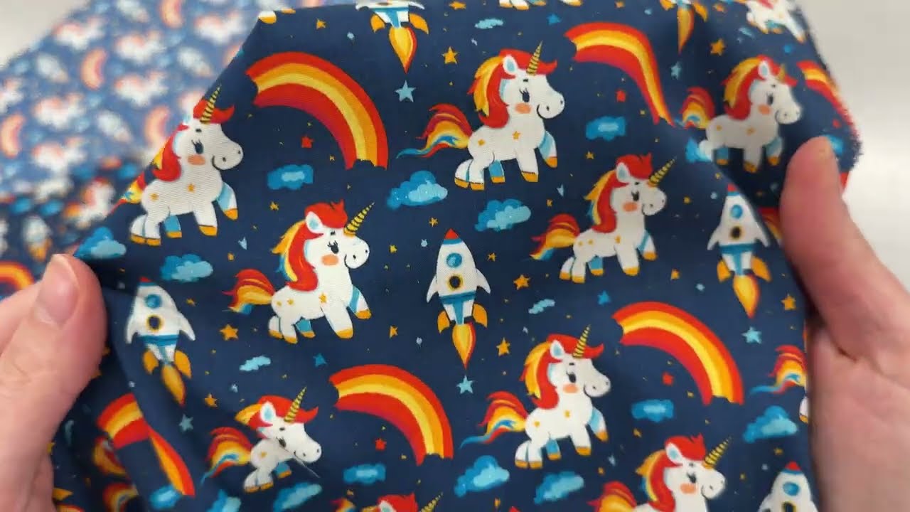 100% Cotton Poplin - Space Unicorns