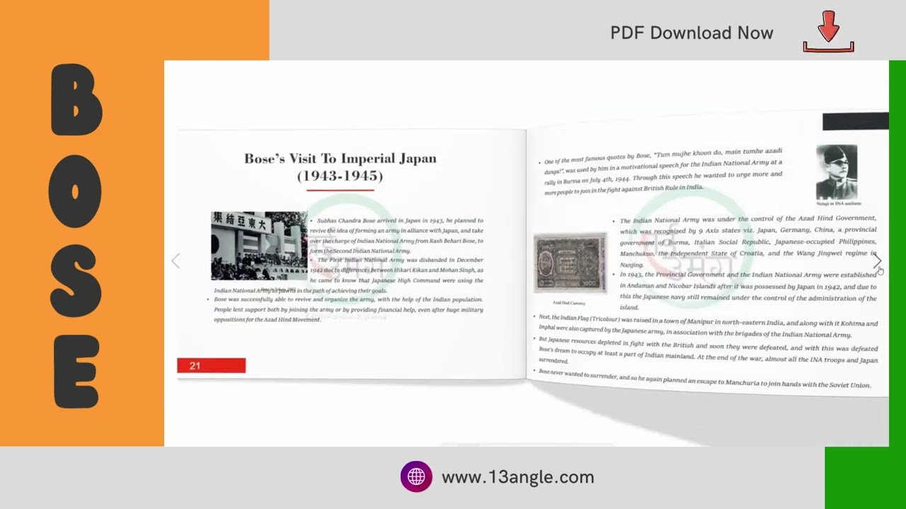 Biography Of Netaji Subhaschandra Bose | PDF | INA | Freedom Fighter | Gumnami Baba - 13angle