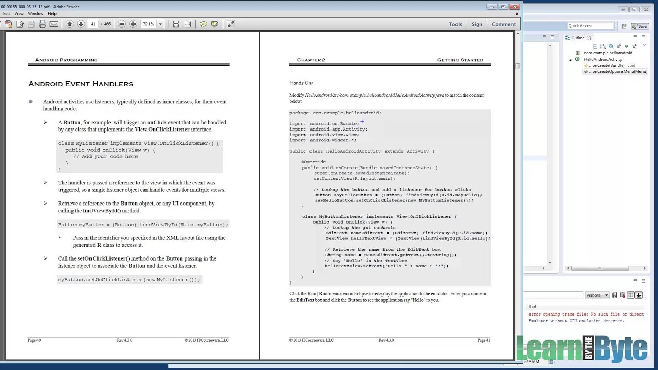 Android Tutorial: Event Handlers