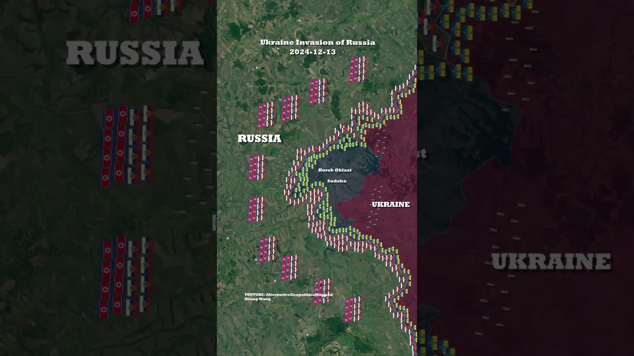 Ukraine Invasion of Kursk/Курск  [Aug 2024 - March 2025 ] Animated Map