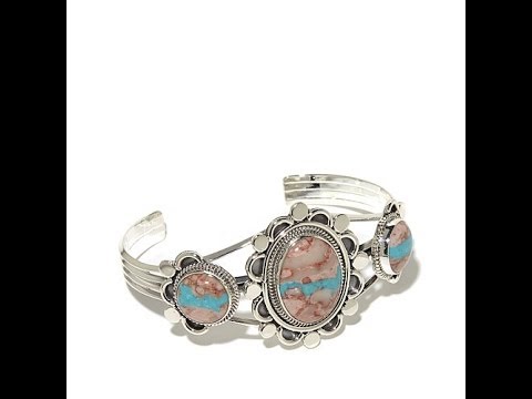 Chaco Canyon Southwest Multigemstone Cuff Bracelet