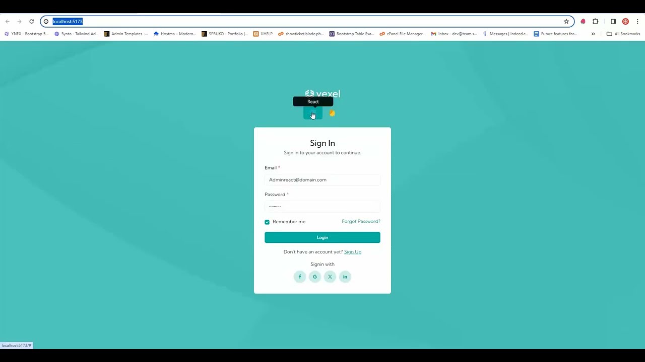 Installation process of Vexel React-Javascript Admin Dashboard Template