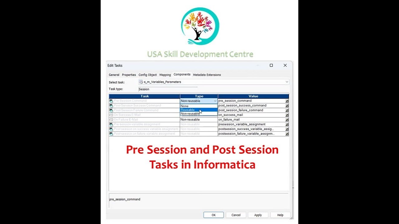 Pre and Post session variables assignment in Informatica