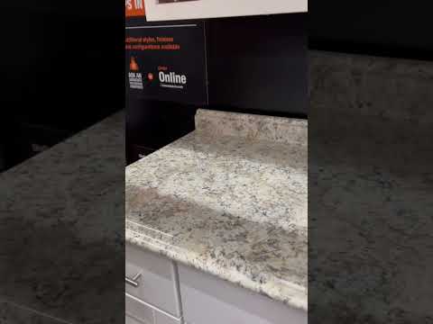 White Ice Granite countertops|Home Depot |kitchen