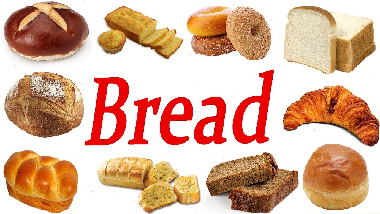 Learn Names of Food in English - List of Breads- (Part-1)