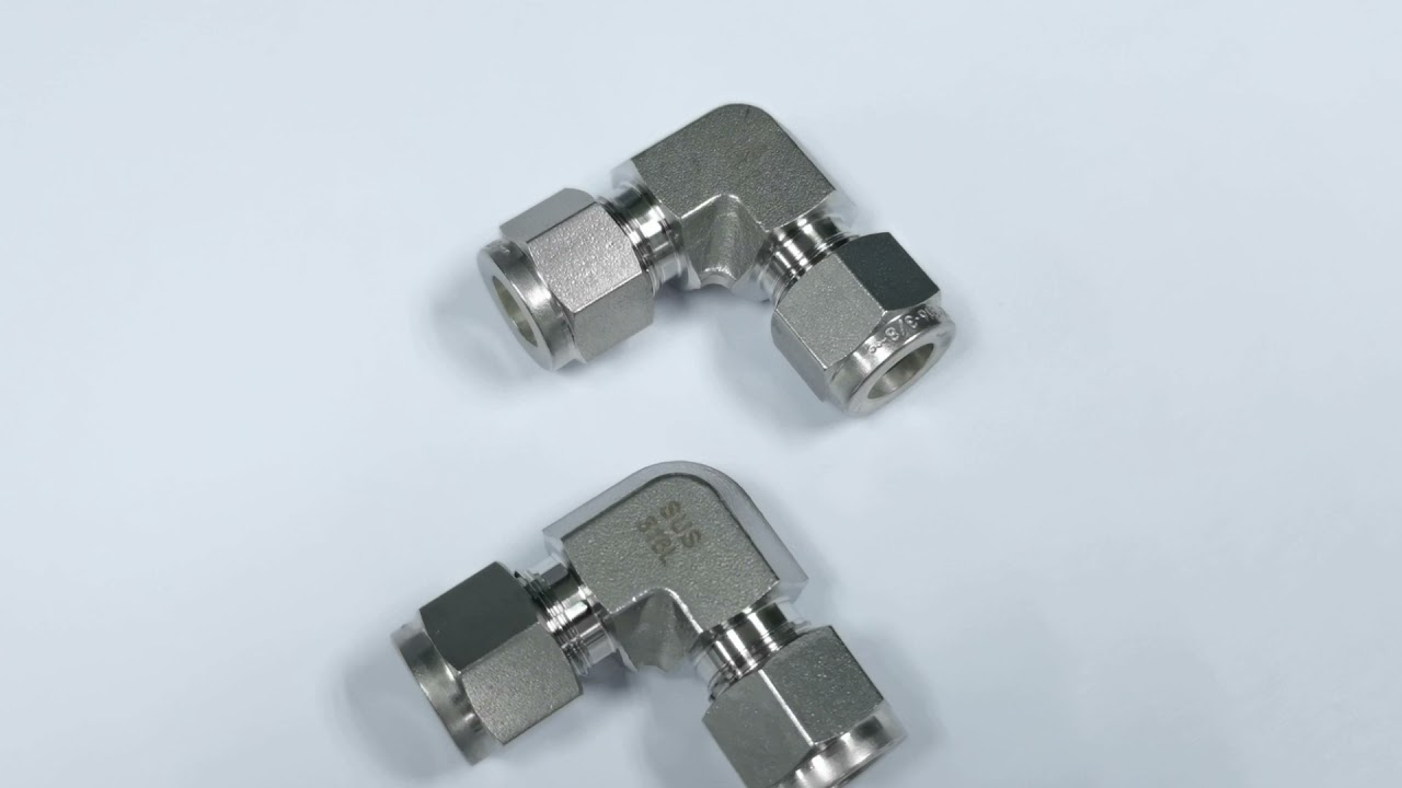 SS316 Double Ferrule Threaded Pipe Fitting Elbow 3000Psi