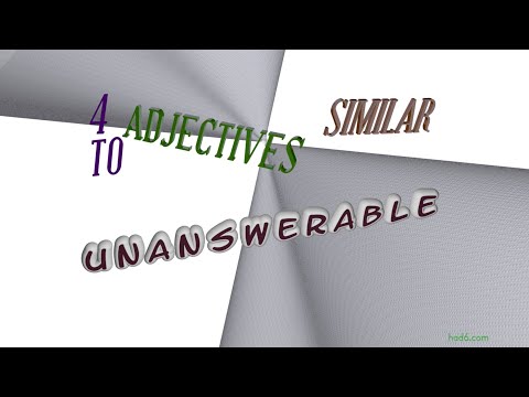 unanswerable - 4 adjectives having the meaning of unanswerable (sentence examples)