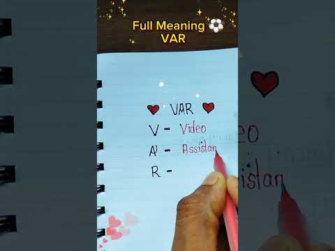 VAR meaning ⚽ #youtubeshorts #football #writing