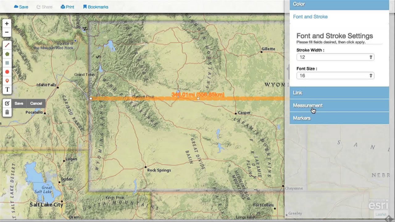MapMaker Interactive Tutorial 4: Lines and Measurements
