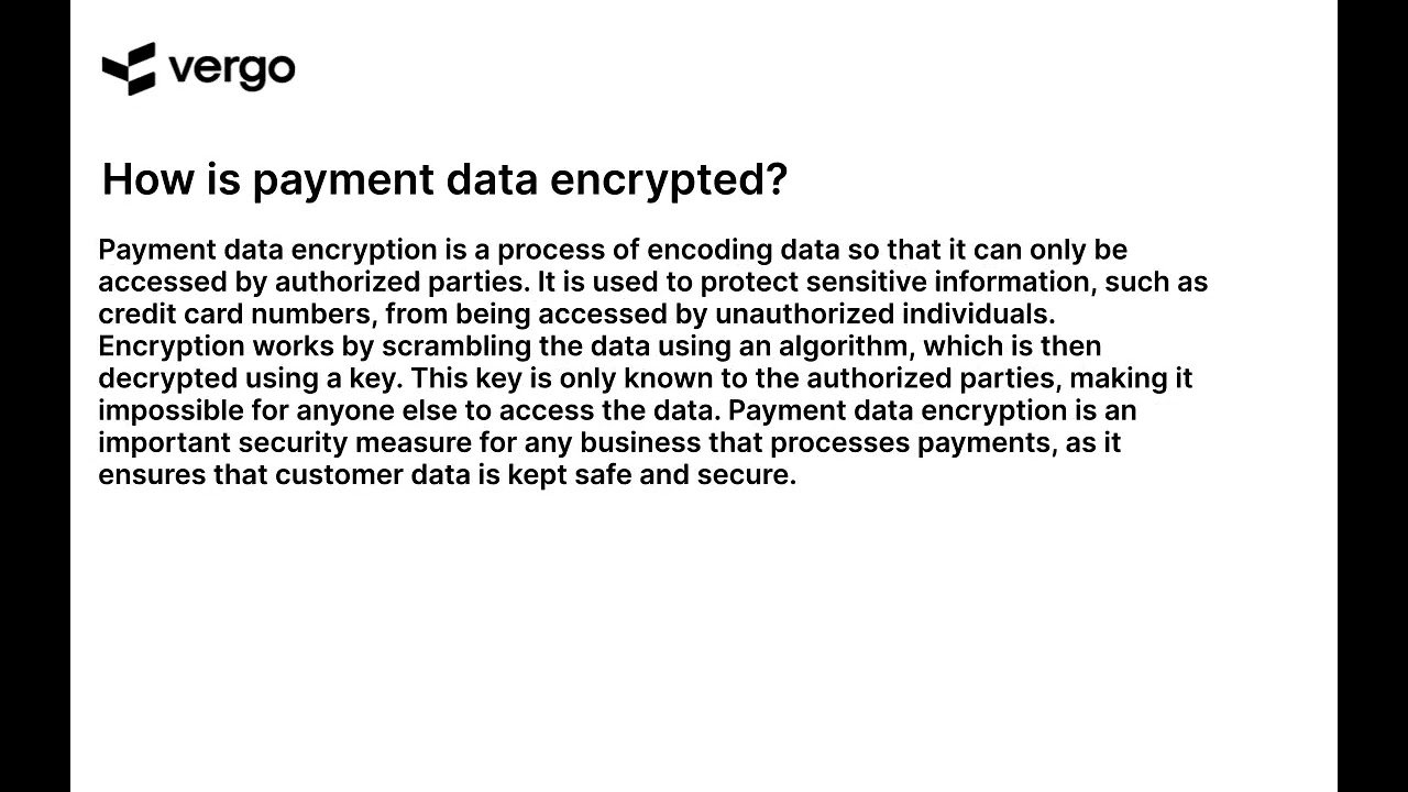 Securing Payment Data: Encryption Explained