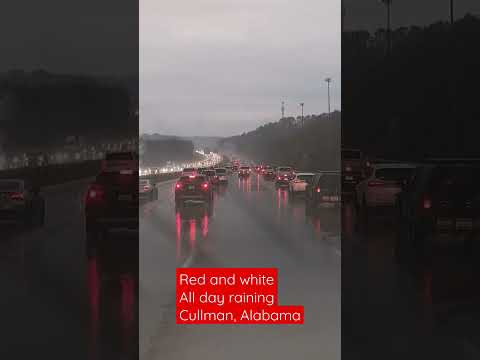 #Raining all day #Traffic deadlock #Cullman #Alabama #south