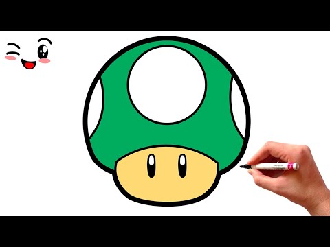 How to Draw a Mario 1 UP Mushroom