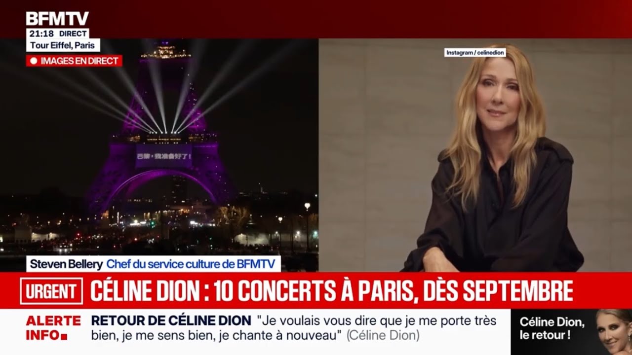 Céline Dion fait son grand retour à Paris La Défense Arena avec près de ...