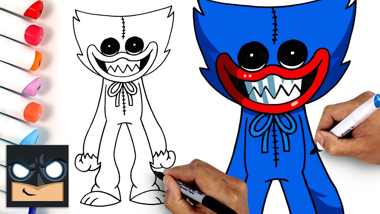 How To Draw Huggy Wuggy | Poppy Playtime (Draw & Color)