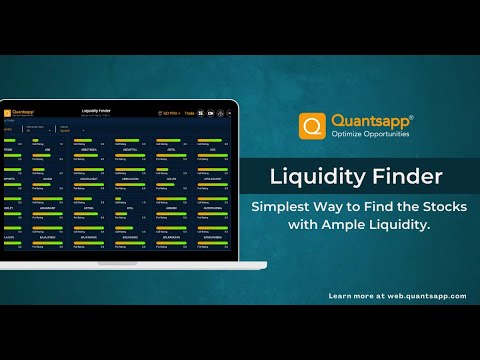 Simplest Way to Find the Stocks with Ample Liquidity.
