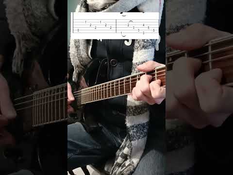 Easy sad guitar riff with tabs