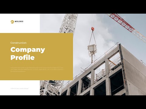 Free Construction Company profile PPT & Google Slides Template
