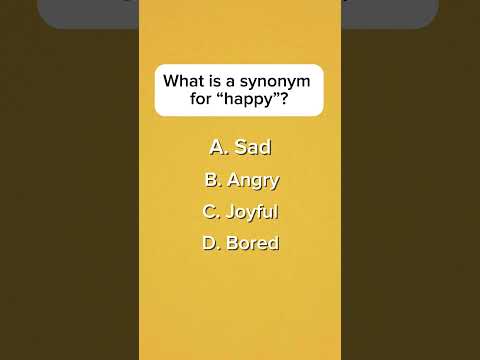 What’s a Synonym for “Happy”? #english #quiz #shorts