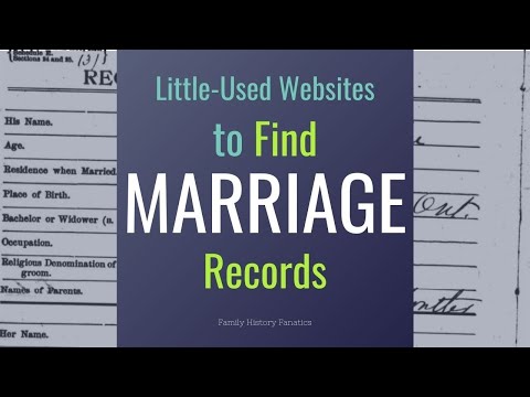 Little-Used Genealogy Websites to Help Find Ancestors' Marriage Records