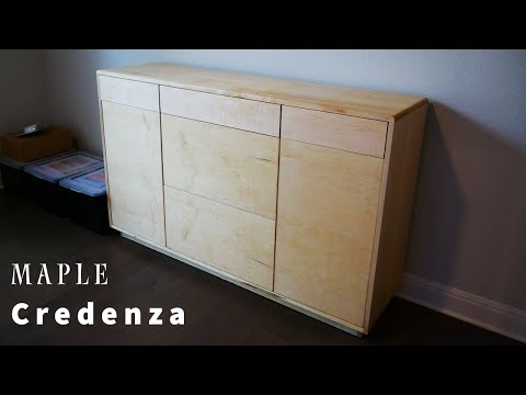 Building a Solid Maple Credenza / Sideboard / Media Console / TV stand For Client