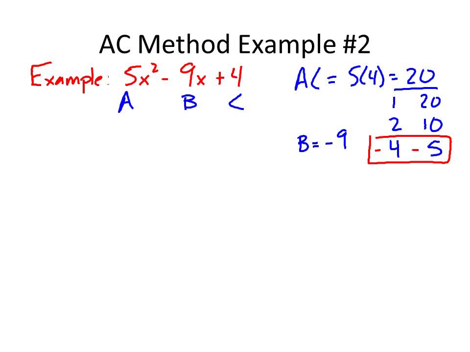 Factoring AC Method PowerPoint
