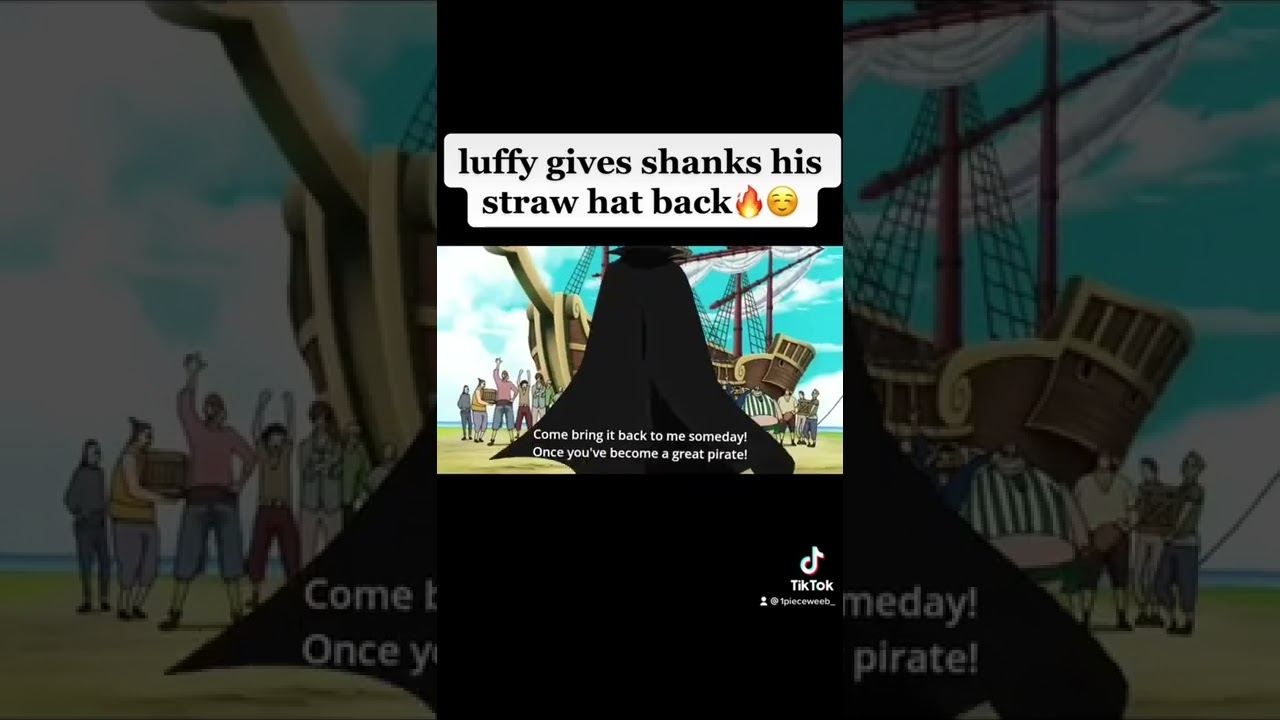 Luffy gives shanks his straw hat back😳🔥