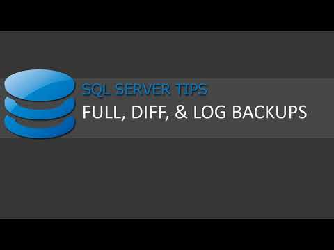 A Quick Explanation of Full, Differential, and Log Backups in SQL Server