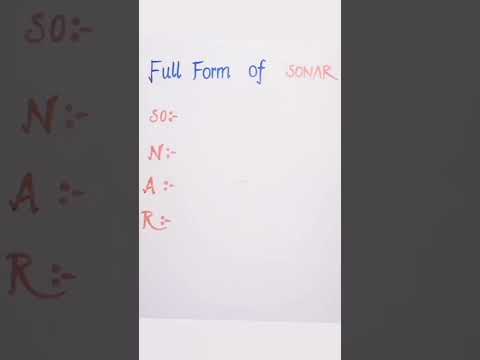 Full form of SONAR #important #fullform #shorts