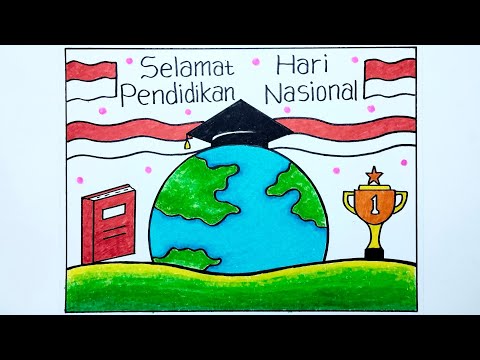 Cara membuat poster hari pendidikan nasional 2025 💥 Gambar hari pendidikan nasional 🏆