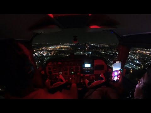 My approach into Nashville International Airport (KBNA) in the Beechcraft Sundowner.