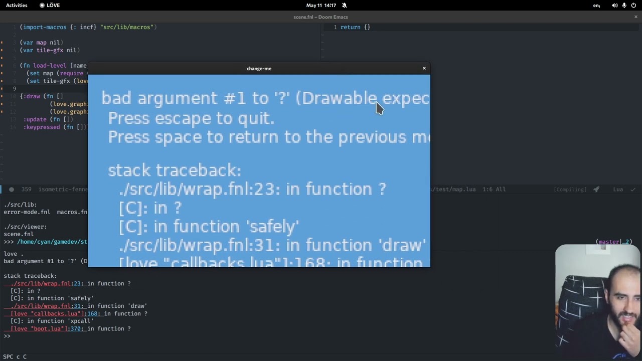 Live Coding an isometric tile editor in Fennel+Love2d (Part 1: Showing some tiles)